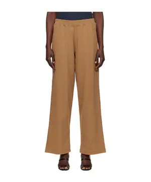 BASERANGE Elastic Waist Casual Pants - Brown