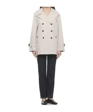 SAVE THE DUCK Double-breasted Trench Coat - Beige