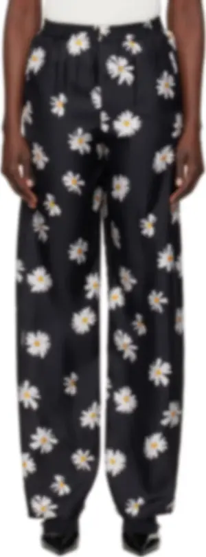 Moschino Elastic Waist Casual Pants - Black