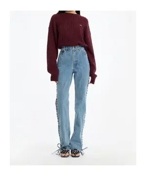 ROTATE BY BIRGER CHRISTENSEN Cable-knit Logo Patch Jumper - Dark Chocolate Brown