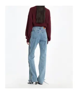 ROTATE BY BIRGER CHRISTENSEN Cable-knit Logo Patch Jumper - Dark Chocolate Brown