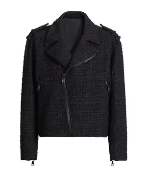 Balmain Tweed Biker Jacket