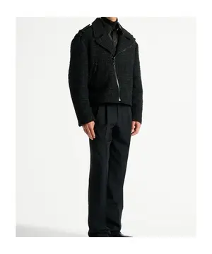 Balmain Tweed Biker Jacket
