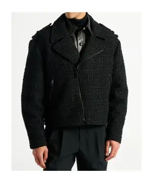 Balmain Tweed Biker Jacket