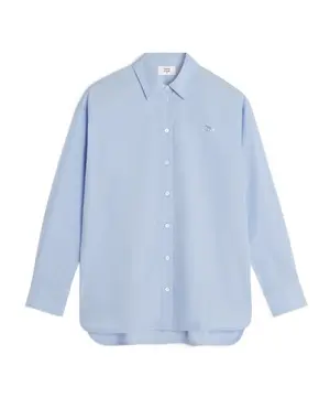 Maison Kitsuné Baby Fox Embroidered Poplin Shirt - Blue