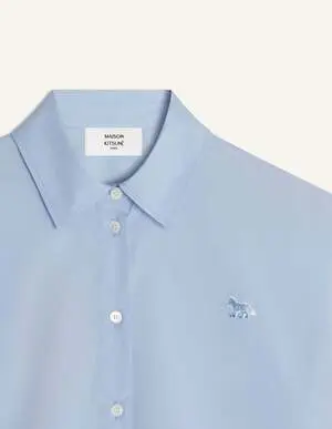 Maison Kitsuné Baby Fox Embroidered Poplin Shirt
