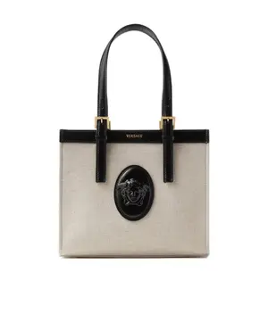 Versace Mini Rivière Medusa Cameo Tote Bag - Black  Beige
