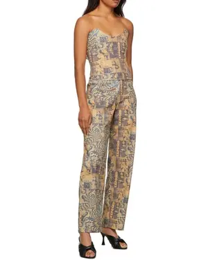 Miaou Newspaper Print Corset