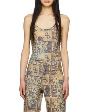 Miaou Newspaper Print Corset