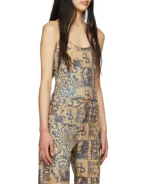 Miaou Newspaper Print Corset