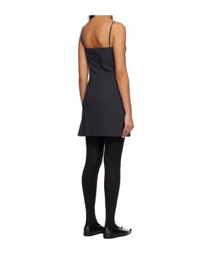 SYSTEM Cutout Mini Dress With V-neck And Logo Hardware