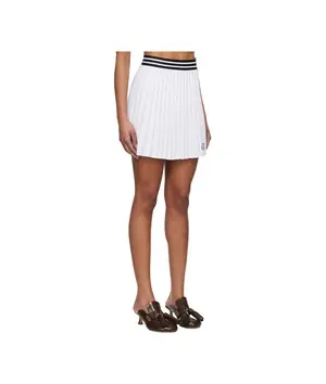 BODE Pleated Mini Skirt With Striped Trim