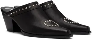 OPEN YY Studded Pointed Toe Mules
