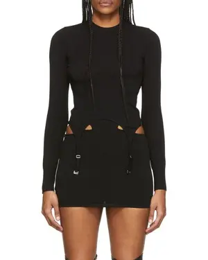 DION LEE Round Neck Garter Top