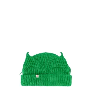 CHARLES JEFFRREY LOVERBOY Charles Jeffrey Loverboy Chunky Ears Beanie Hat - Green