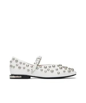 Toga Ballerina Flats With Graphic Studs - White