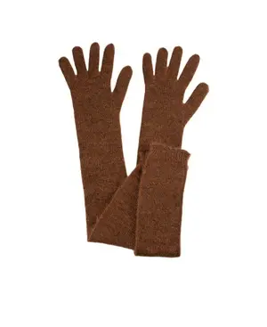 Max Mara Knitted Gloves - Brown