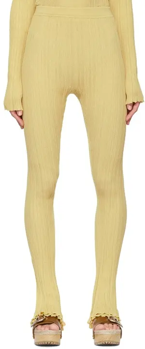 3.1 Phillip Lim Cotton Ribbed Casual Pants - Nude