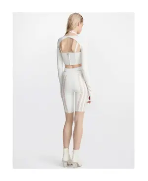 DION LEE Column Cut-out Biker Short