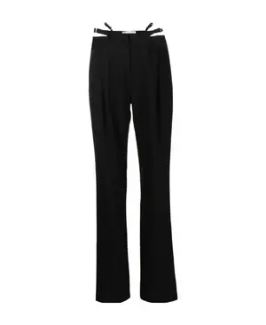 DION LEE Logo Casual Pants - Black