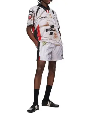 EGONLAB Graphic Print Track Shorts