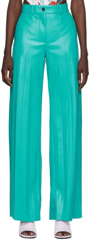 MSGM Logo Casual Pants - Green