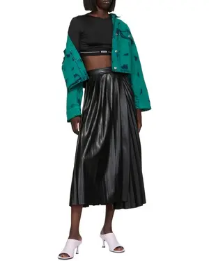 MSGM Logo Denim Trucker Jacket