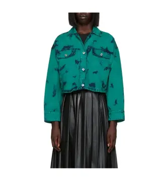 MSGM Logo Denim Trucker Jacket