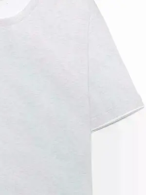 Eleventy Layered-trim Round-neck T-shirt