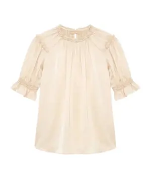 Ulla Johnson Alina Silk Top - Ivory