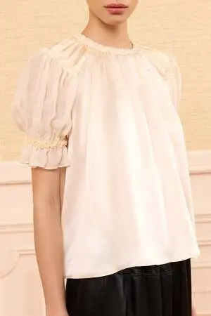 Ulla Johnson Alina Silk Top - Ivory