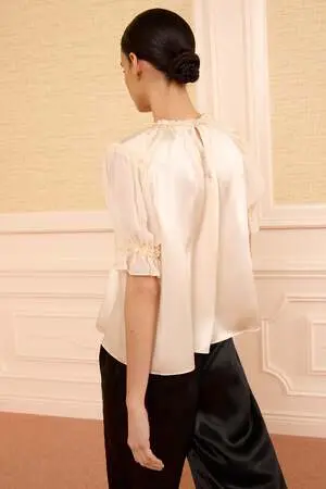 Ulla Johnson Alina Silk Top - Ivory