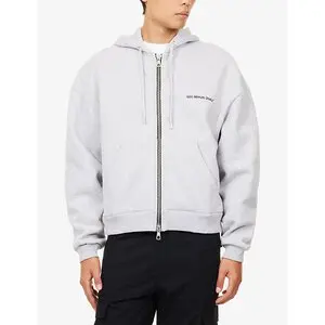 MKI MIYUKI ZOKU Cotton-blend Zip-up Hoody - Grey