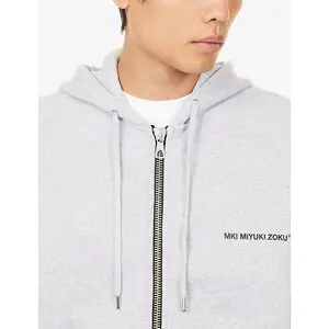 MKI MIYUKI ZOKU Cotton-blend Zip-up Hoody - Grey