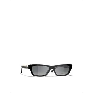 Chanel Rectangular-frame Acetate Sunglasses