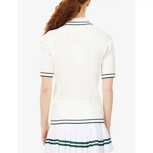 Sporty & Rich Cable Knit Polo Shirt