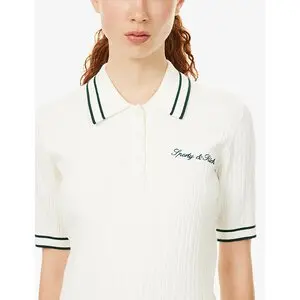 Sporty & Rich Cable Knit Polo Shirt