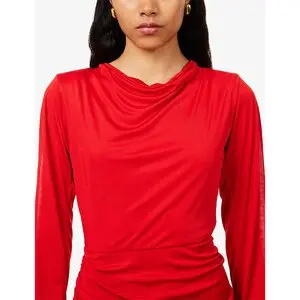 GRACE FAENA Draped Jersey Midi Dress