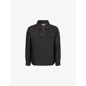 KARTIK RESEARCH Embellished Zip-up Linen Jacket