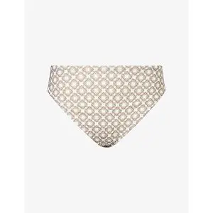 Monday Swimwear Formentera High-waisted Bikini Bottoms - Tile Geo