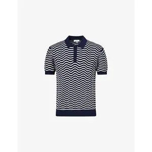 ARNE Wave Knitted Polo Shirt Xxl