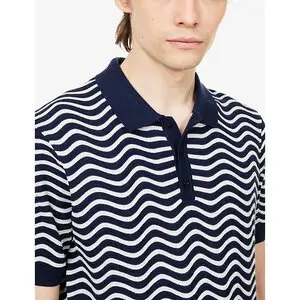 ARNE Wave Knitted Polo Shirt Xxl