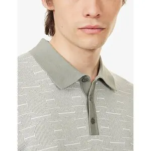 ARNE Este Pattern Cotton Polo Shirt Xxl