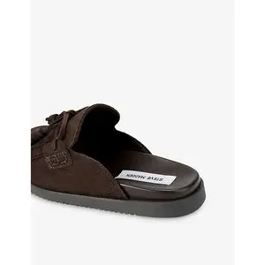 Steve Madden Maurea Suede Mules With Tassel Embellishment - Dark Brown