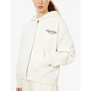 Sporty & Rich Vendome Zip Cotton-jersey Hoody