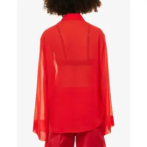 THE FRANKIE SHOP Verlin Sheer Chiffon Shirt