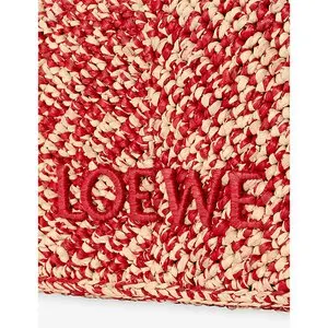 Loewe Cala Raffia Mini Bag - Red