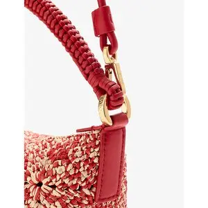 Loewe Cala Raffia Mini Bag - Red