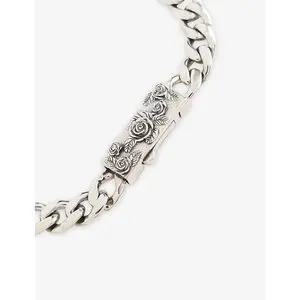 Emanuele Bicocchi Sterling Chain Bracelet With Roses Clasp