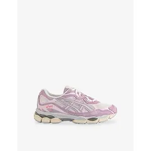 Asics Gel-nyc Mesh And Suede Low-top Trainers - Cream Rose Water